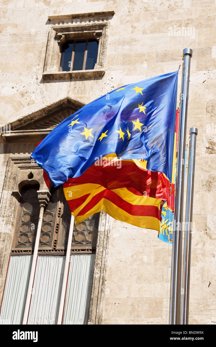 Flags of spain and valencia hi-res stock photography and images - Alamy