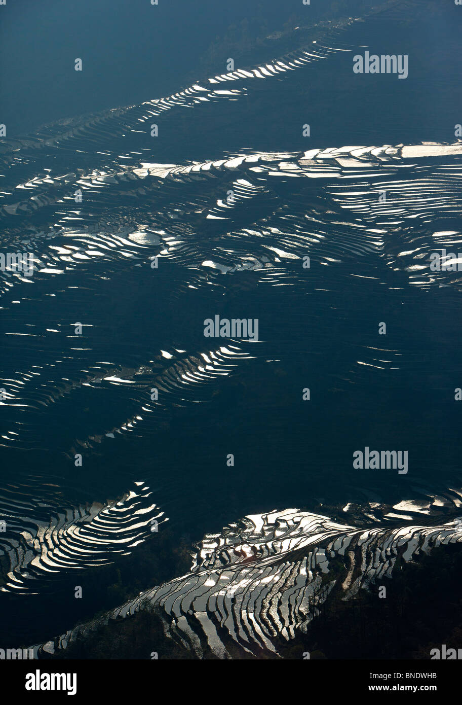 Yuanyang County rice terraces built by the Hani nationality, southwest ...