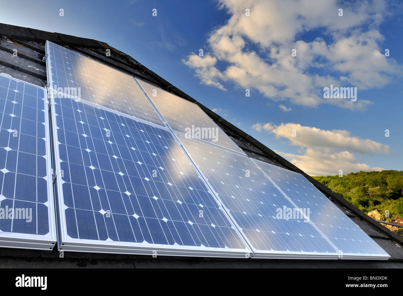 UK Solar Installation Stock Photo - Alamy