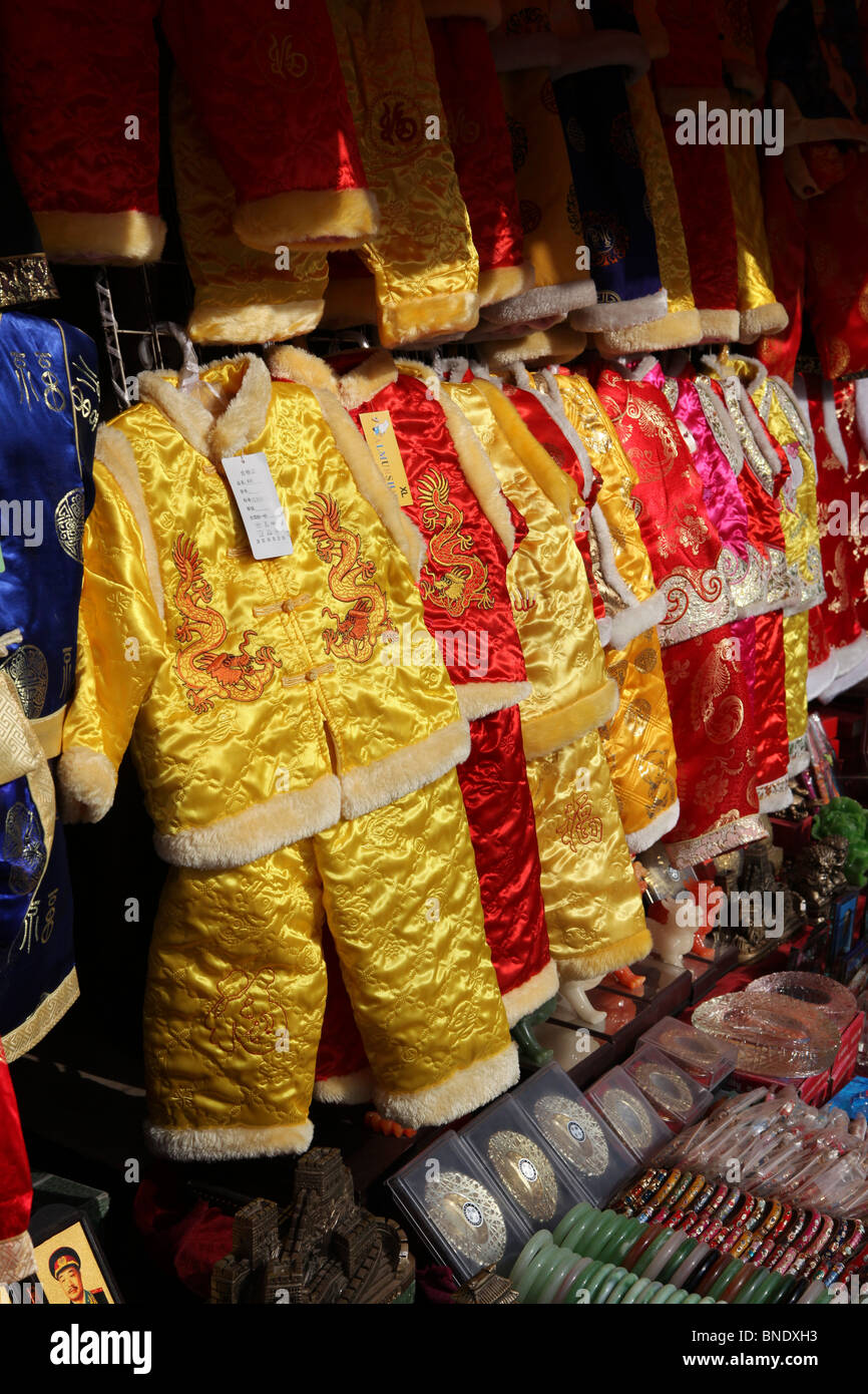 China, Beijing, Traditional clothes on display Stock Photo - Alamy