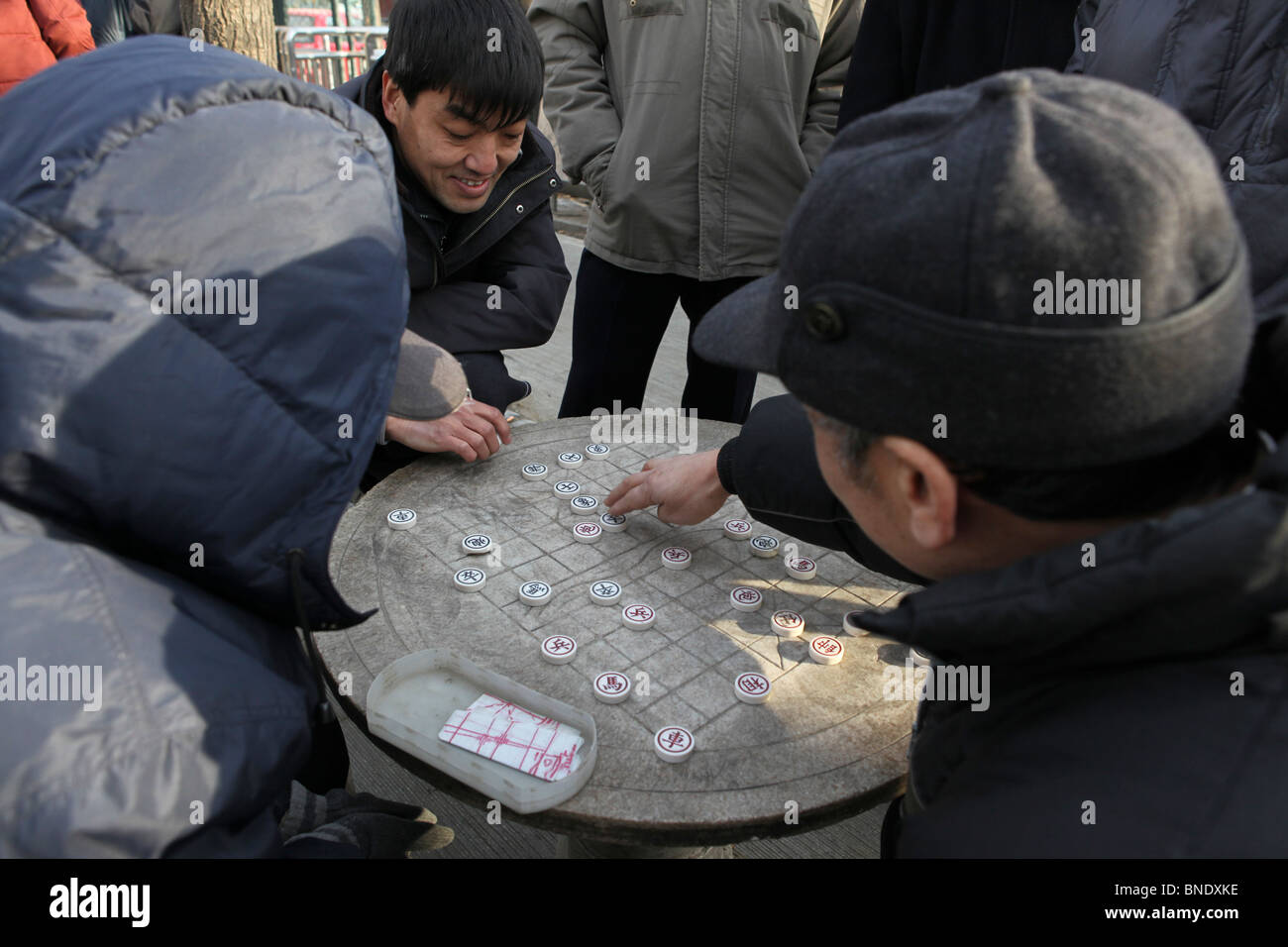 China, Beijing, xiangqi (Chinese Chess) players in a park Stock Photo ...