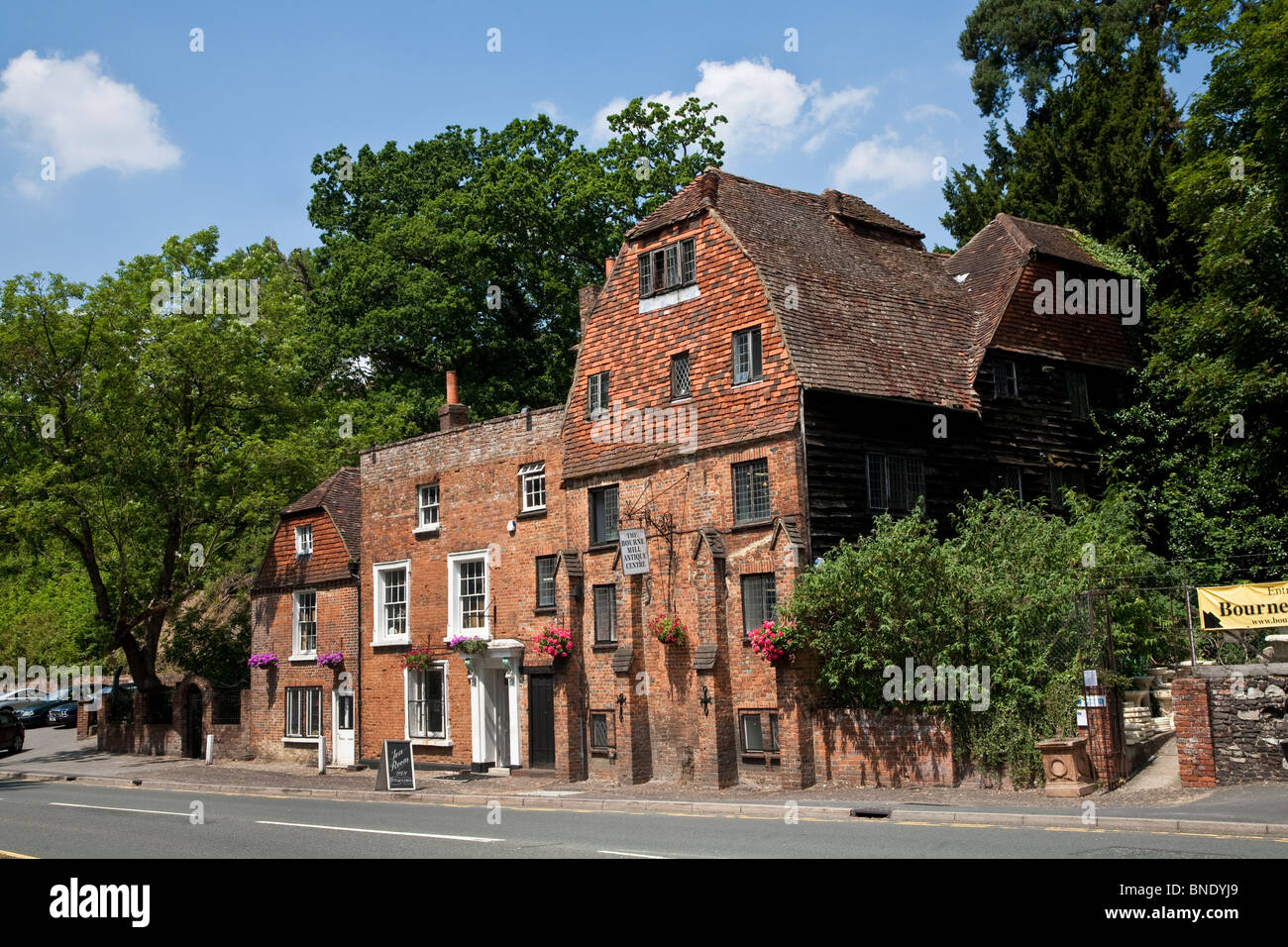 Bourne Mill Antiques Centre Farnham Surrey Stock Photo - Alamy