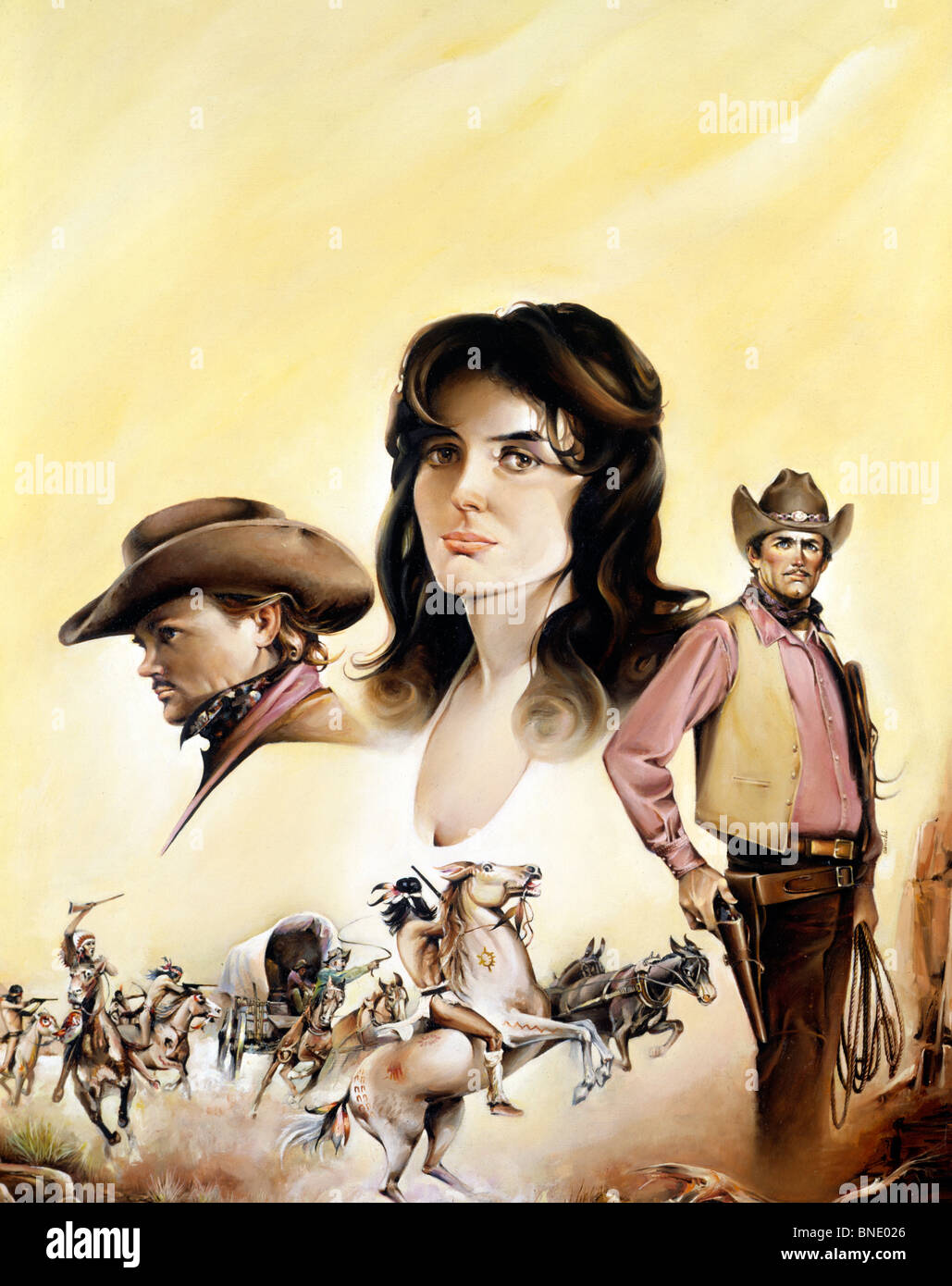 Three cowboys on horseback hi-res stock photography and images - Alamy