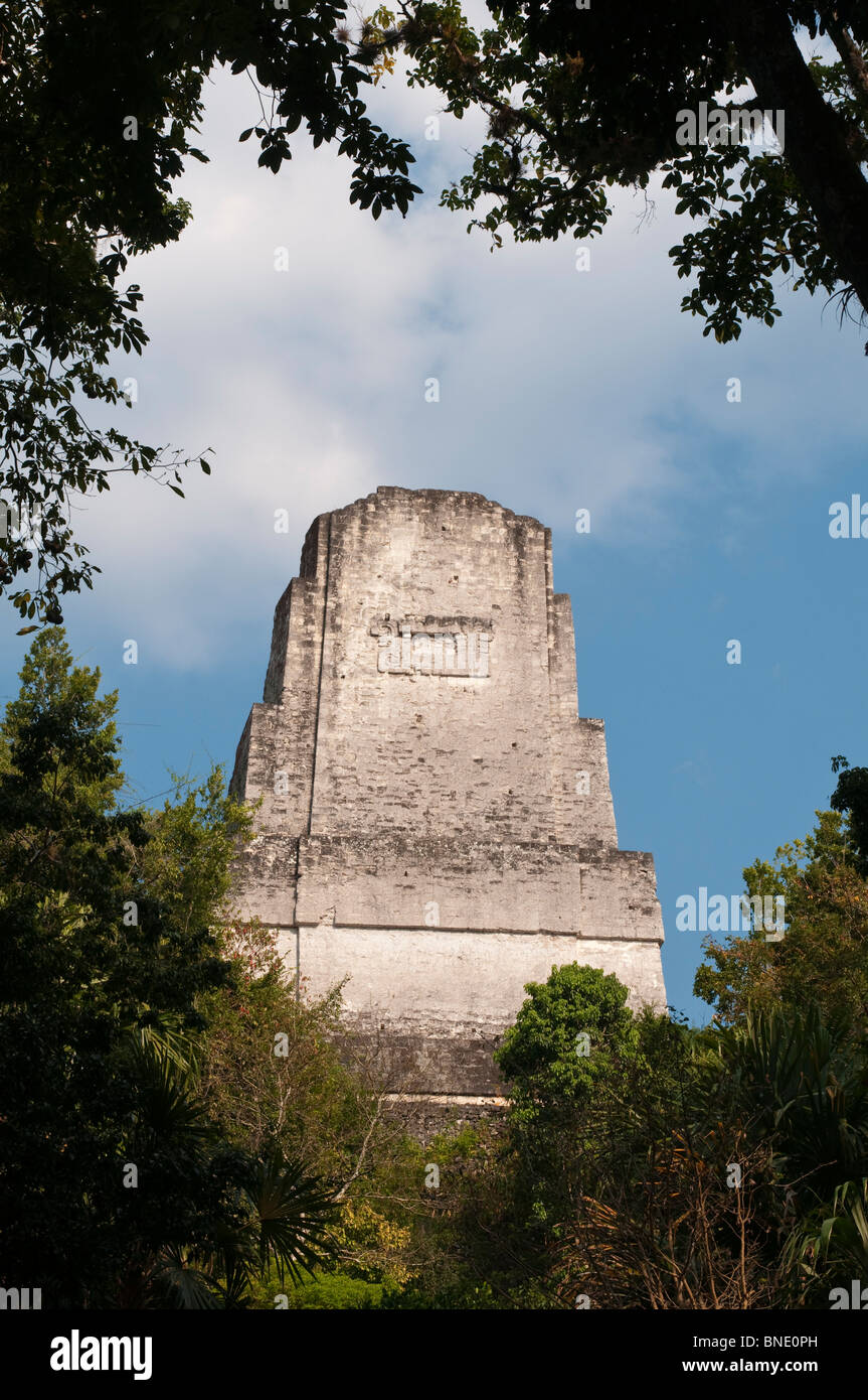 Low angle view of a temple, Tikal Temple III, Tikal National Park ...
