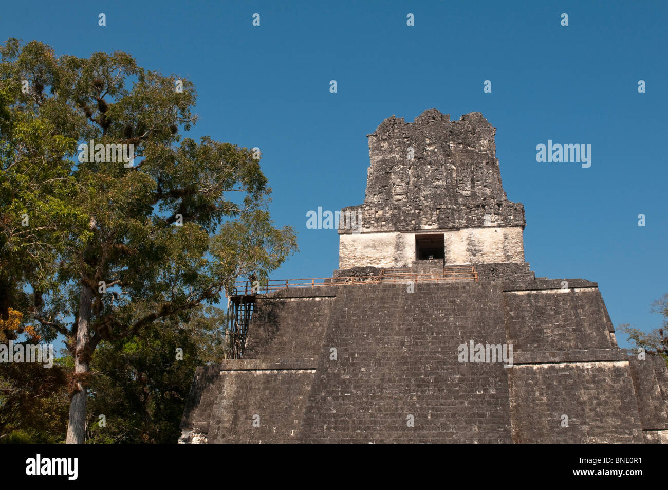 Low angle view of a temple, Tikal Temple II, Tikal National Park, Tikal ...