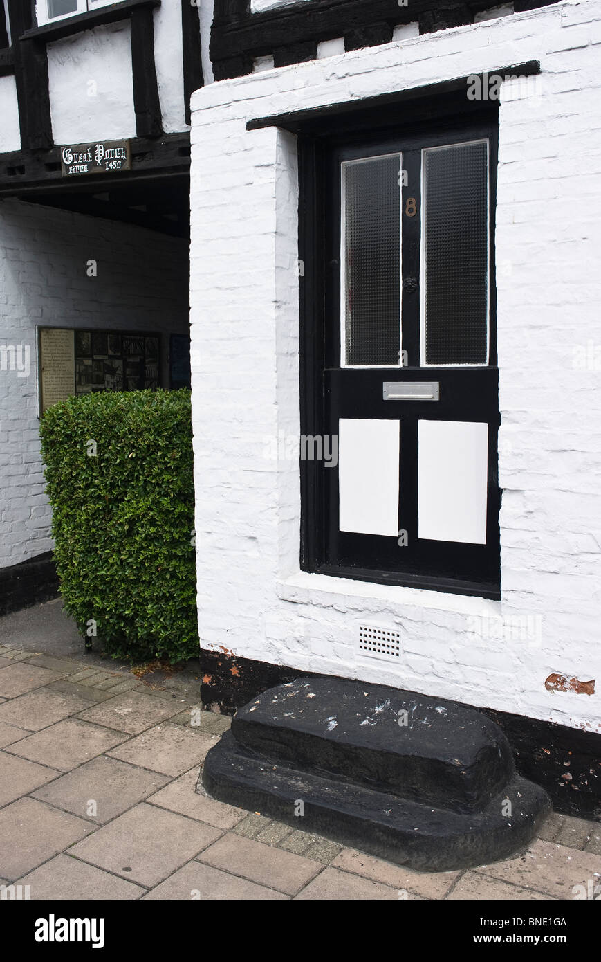 High door step to the Great Porch House a listed building in Devizes UK ...