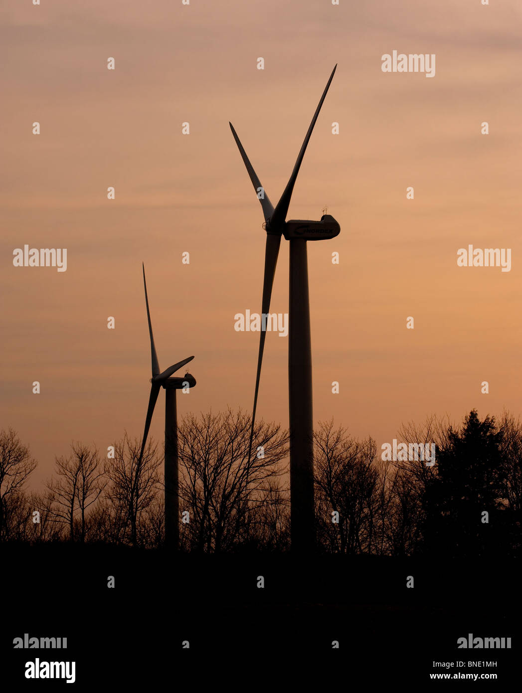 Low angle view wind turbines hi-res stock photography and images - Alamy