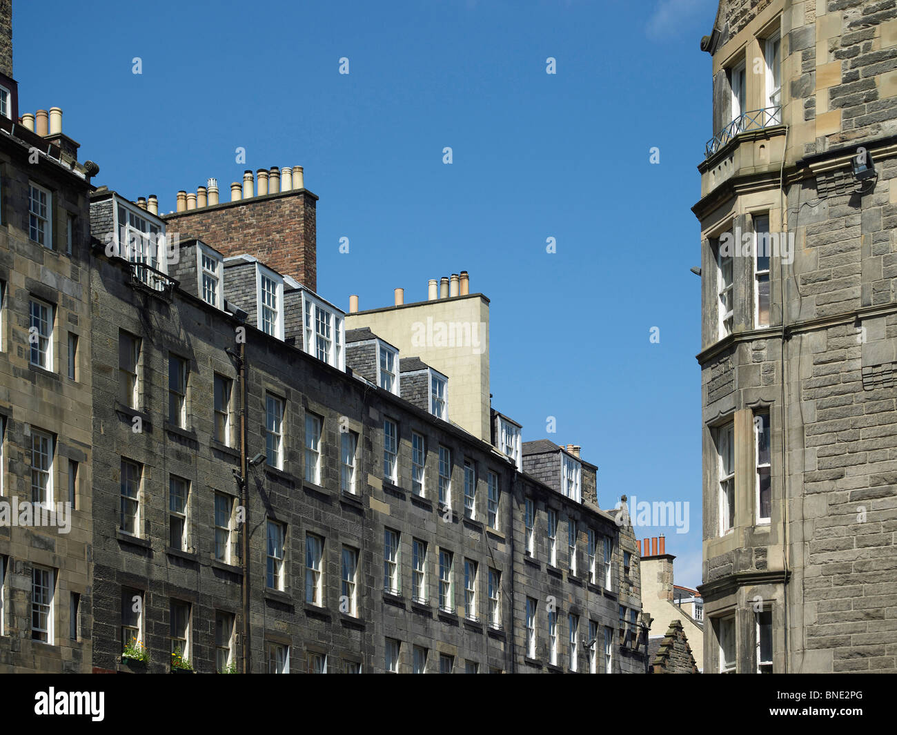 Edinburgh old town historic architecture, at the top of High Street ...