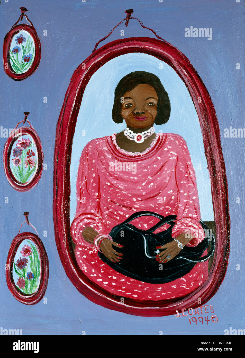 My Cousin by Jessie Coates, acrylic on masonite, 1994 Stock Photo - Alamy