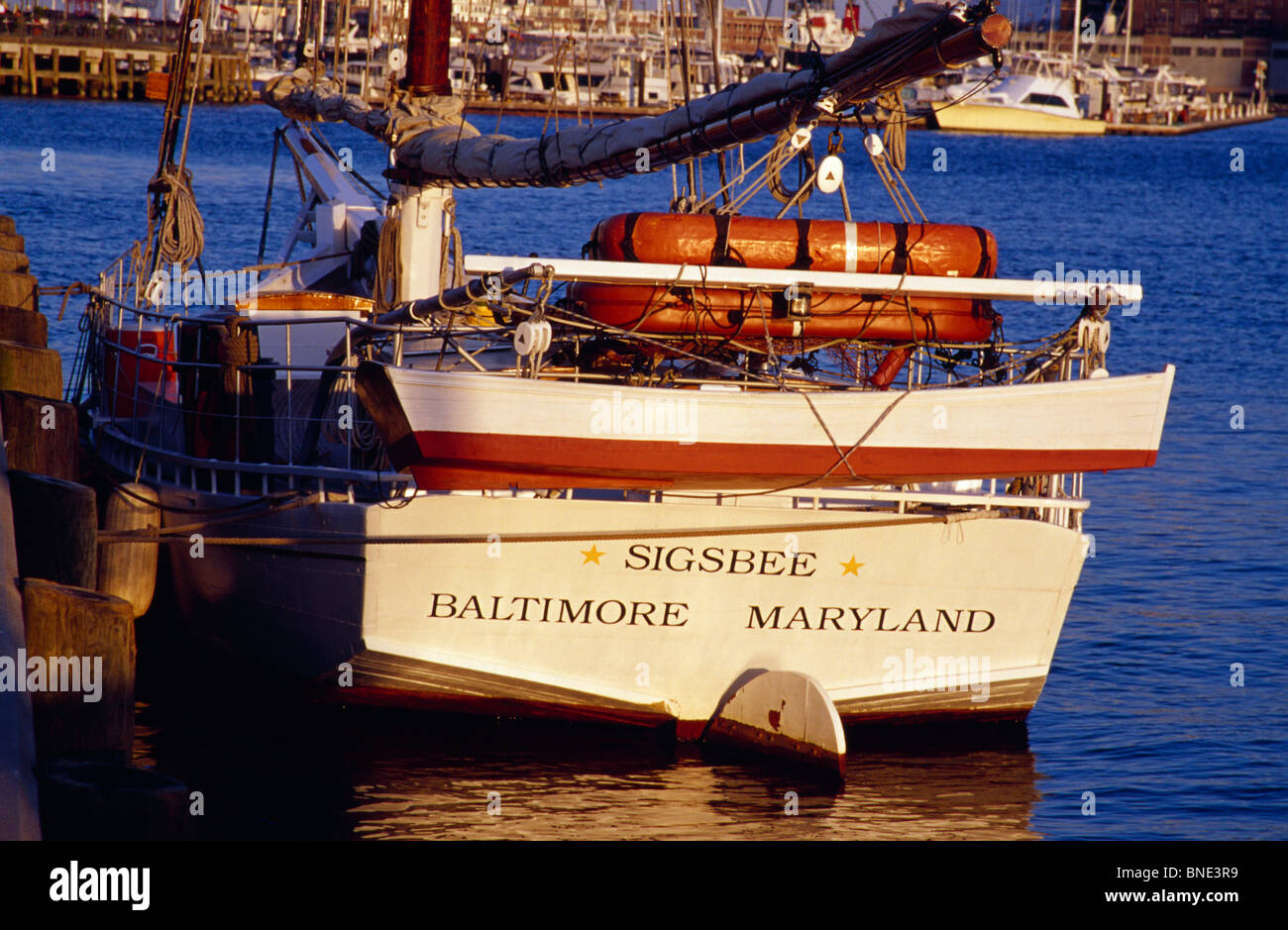 USA, Maryland, Baltimore, Sigsbee tall ship Stock Photo - Alamy