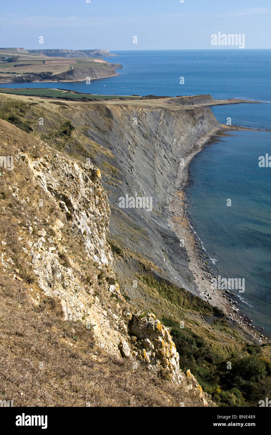 kimmeridge coastline dorset england uk gb Stock Photo - Alamy