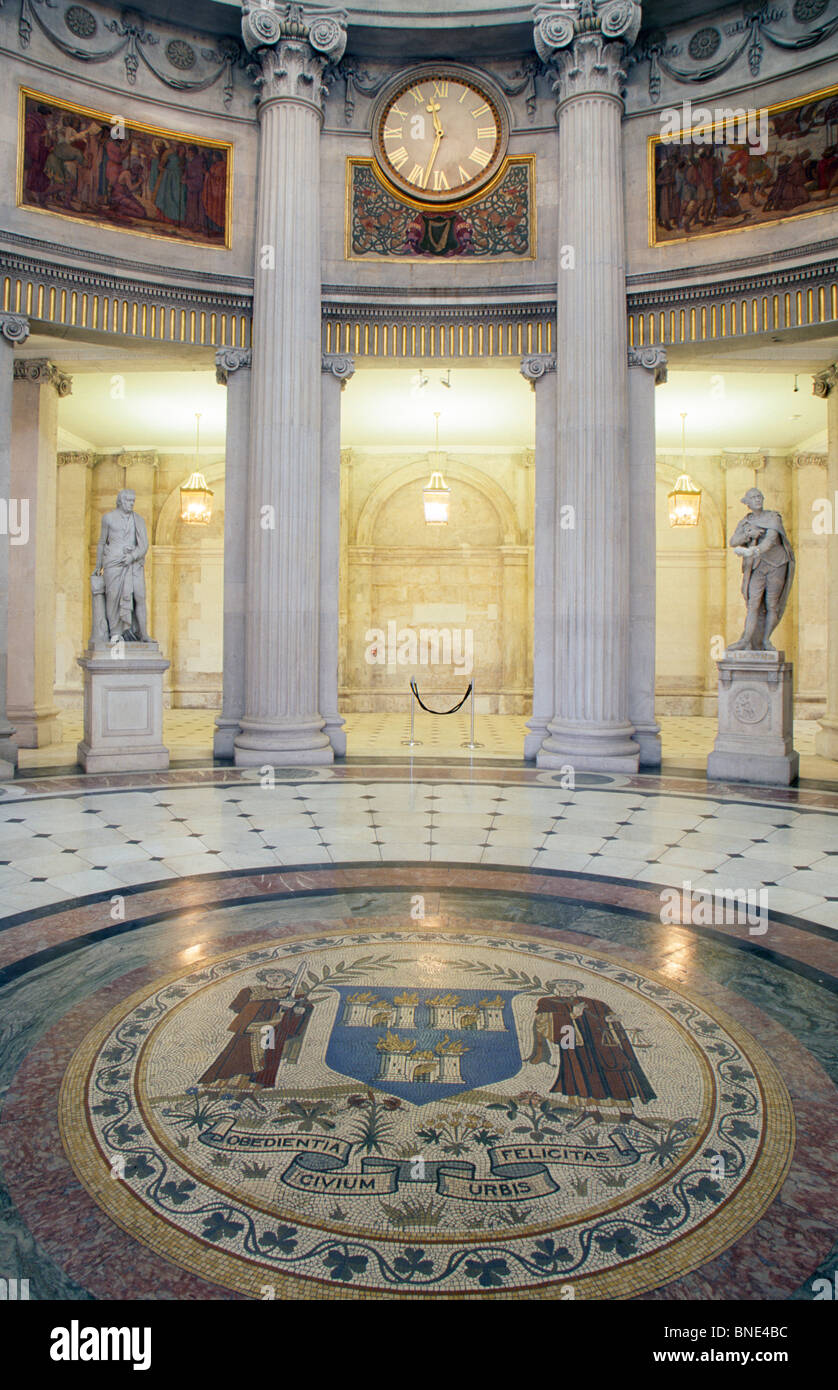 Interior of a government building, City Hall, Dublin, Ireland Stock ...