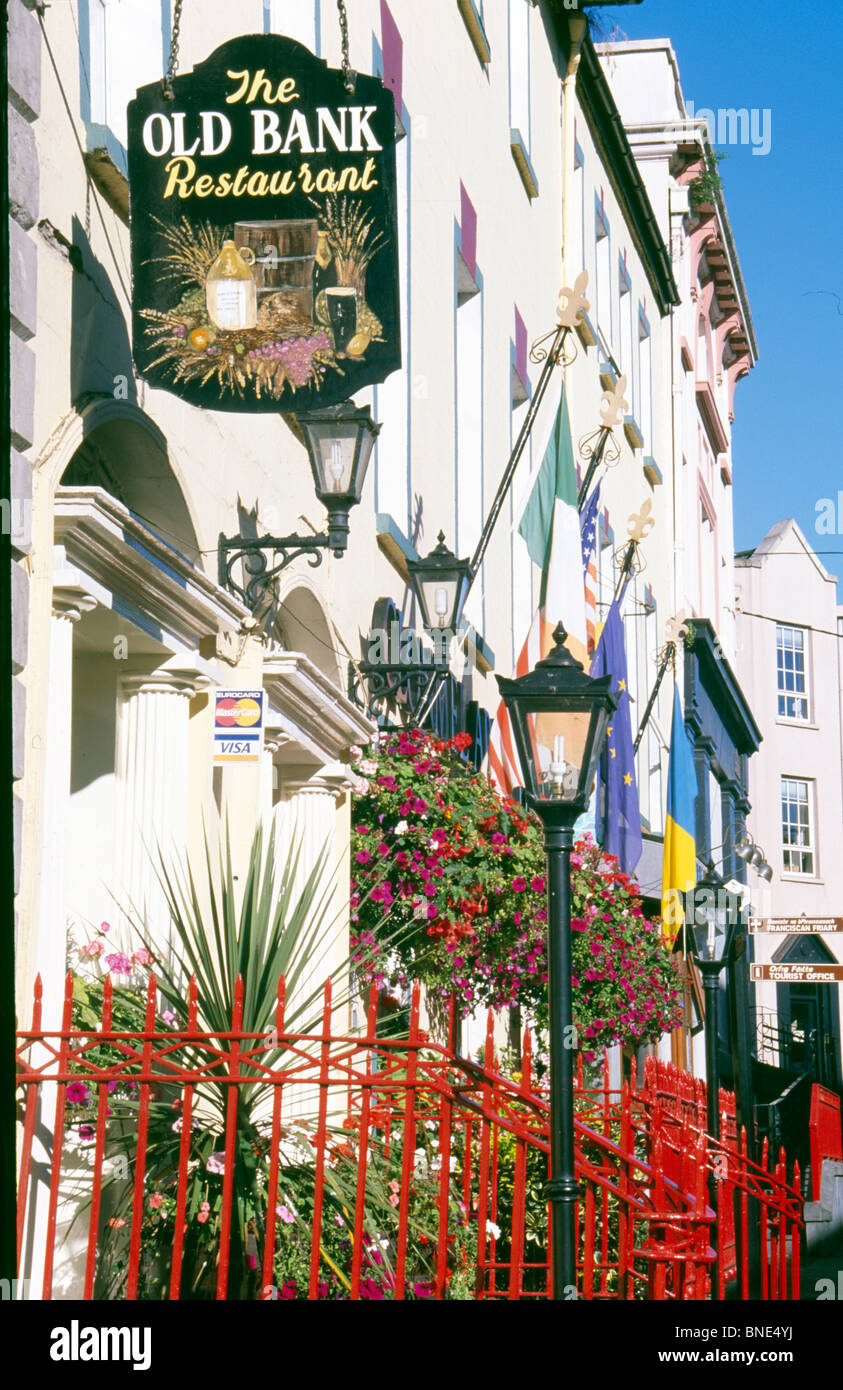 Low angle view of the sign of a restaurant, Clonmel, County Tipperary ...