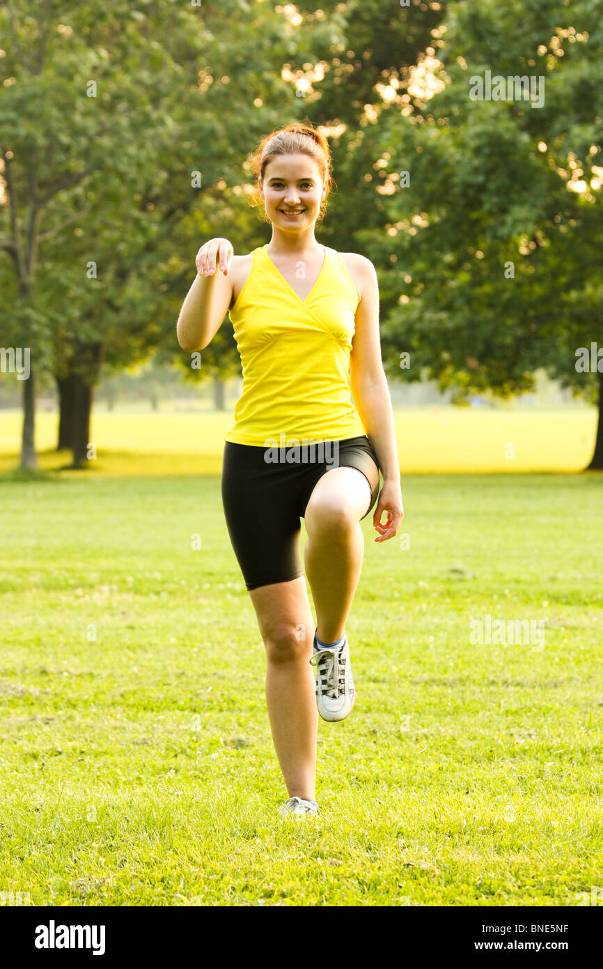 Stork pose woman yoga hi-res stock photography and images - Alamy