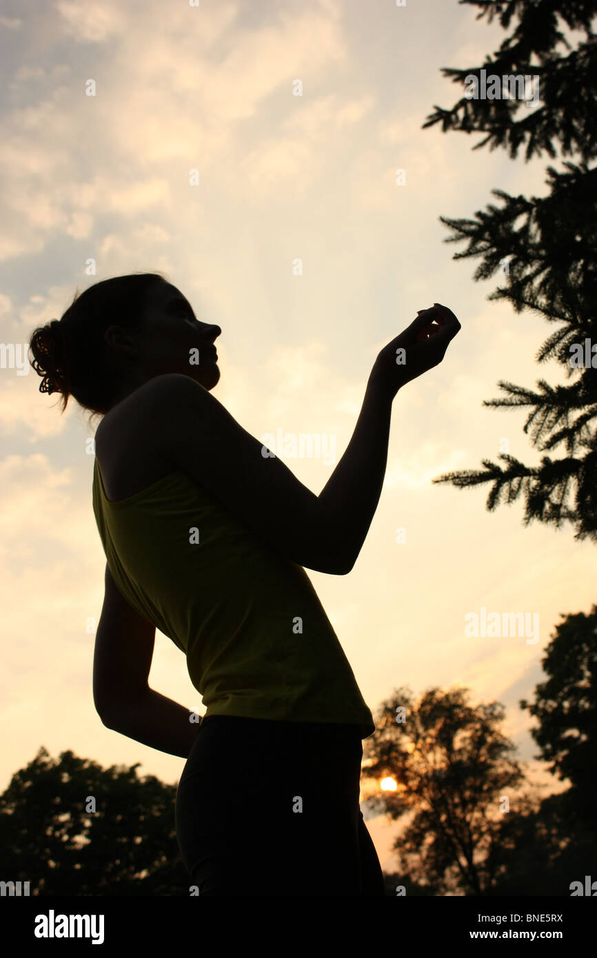 Runner shadow silhouette hi-res stock photography and images - Alamy