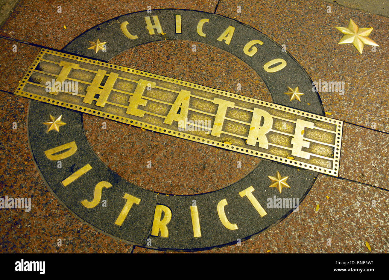 USA, Illinois, Chicago, sign on sidewalk Stock Photo - Alamy