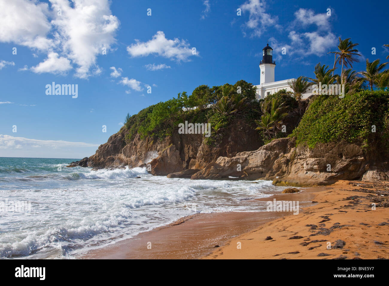 The Punta Tuna Lighthouse near Maunaba, Puerto Rico, West Indies Stock ...