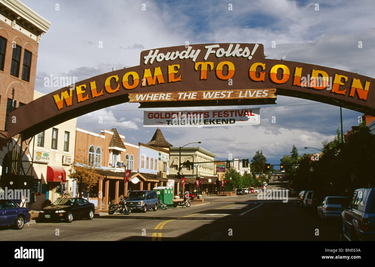 Colorado golden welcome golden sign hi-res stock photography and images ...