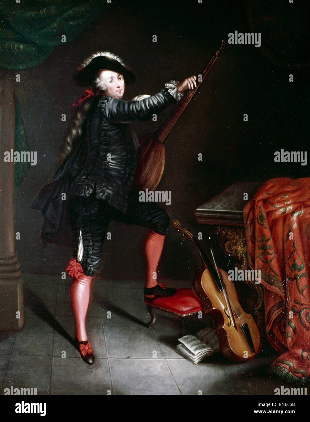 The Musician by unknown artist, oil on canvas, 18th Century, USA ...