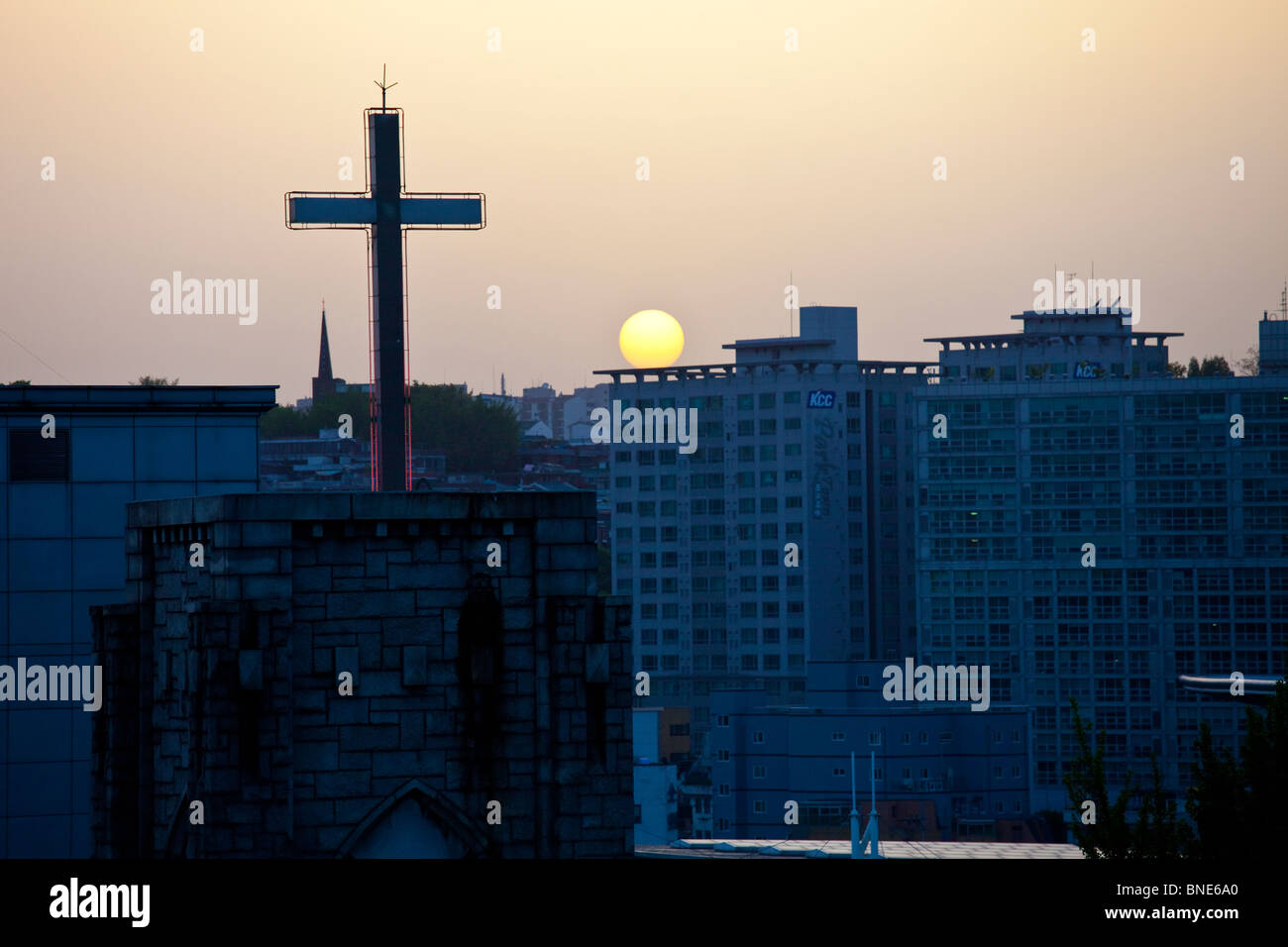 Sunset in Seoul, South Korea Stock Photo - Alamy