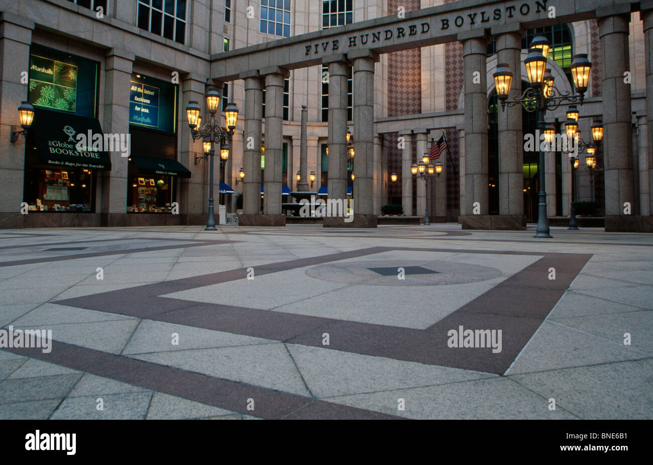 USA, Massachusetts, Boston, facade of shopping mall on Boyston street ...