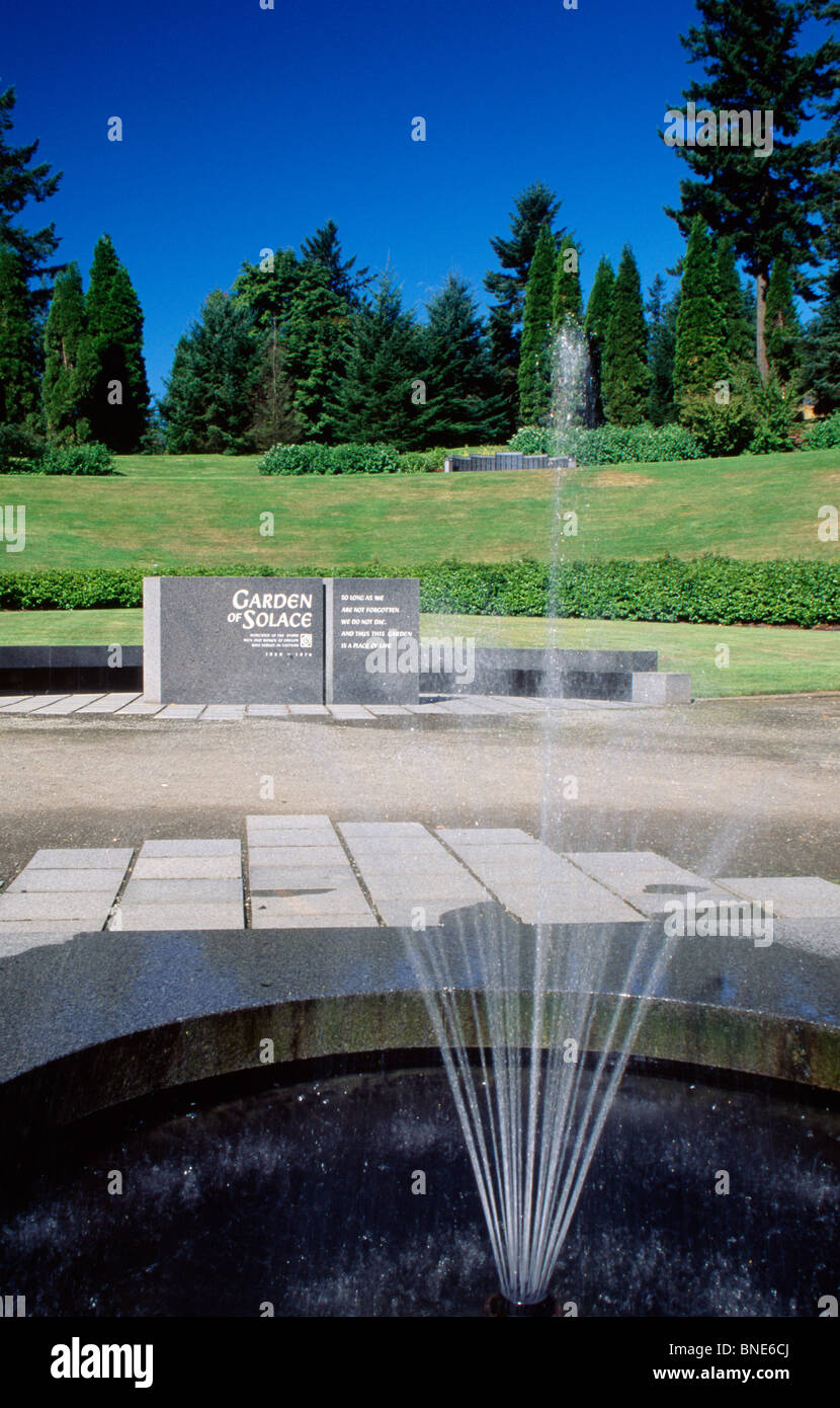 USA, Oregon, Portland, Washington Park, Vietnam Memorial Stock Photo ...