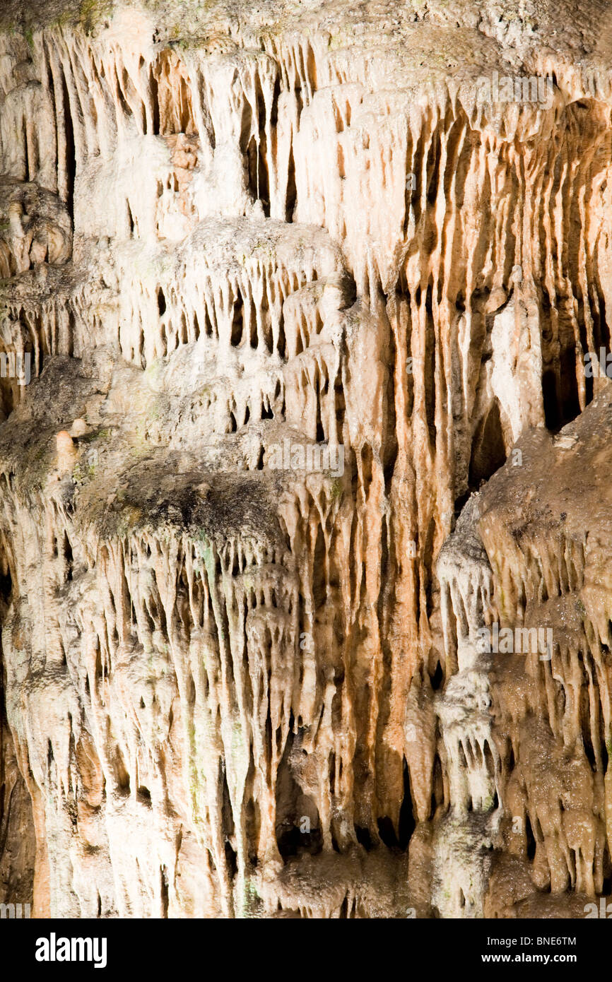 Limestone formations in Pooles Cavern, Peak District National Park ...