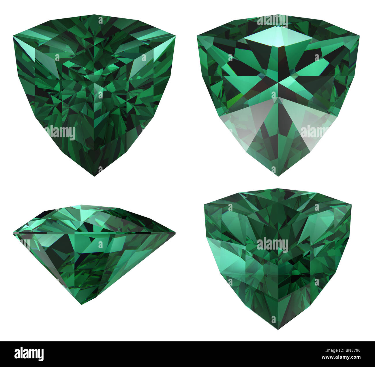 green triangle diamond cut shape isolated Stock Photo - Alamy