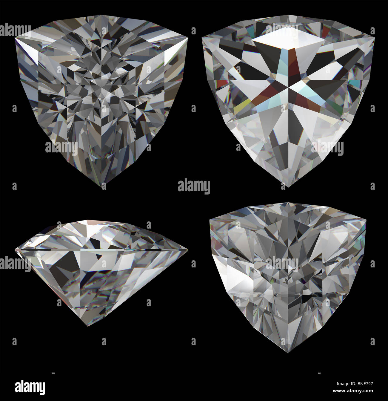 diamond triangle cut shape isolated Stock Photo - Alamy