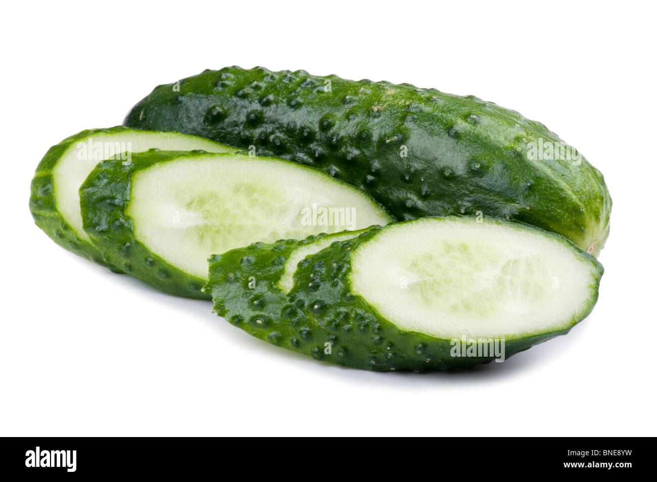 object on white - food cucumber close up Stock Photo - Alamy
