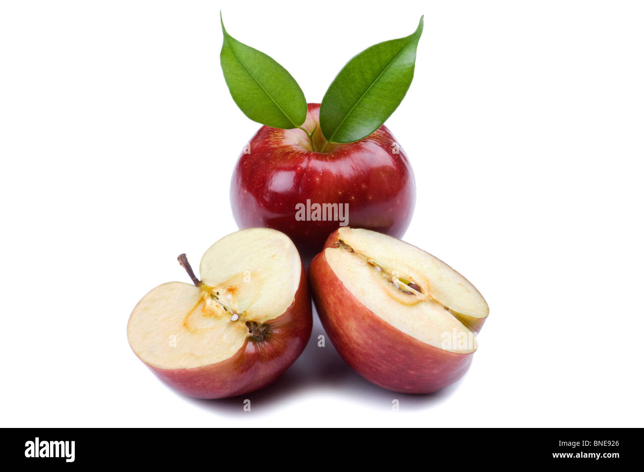 object on white - food apple close up Stock Photo - Alamy