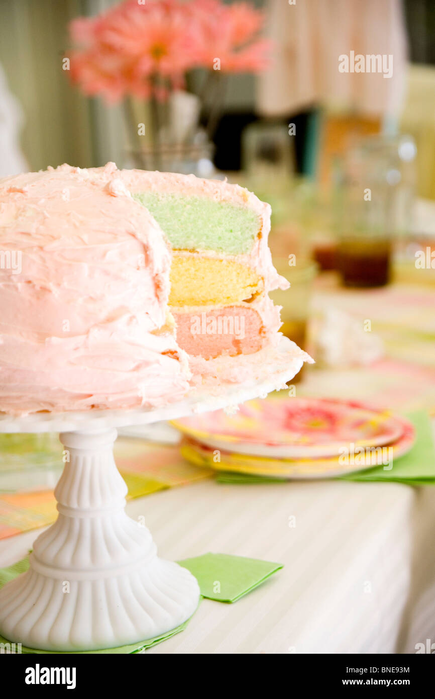 Close-up of a cake on a dining table Stock Photo - Alamy