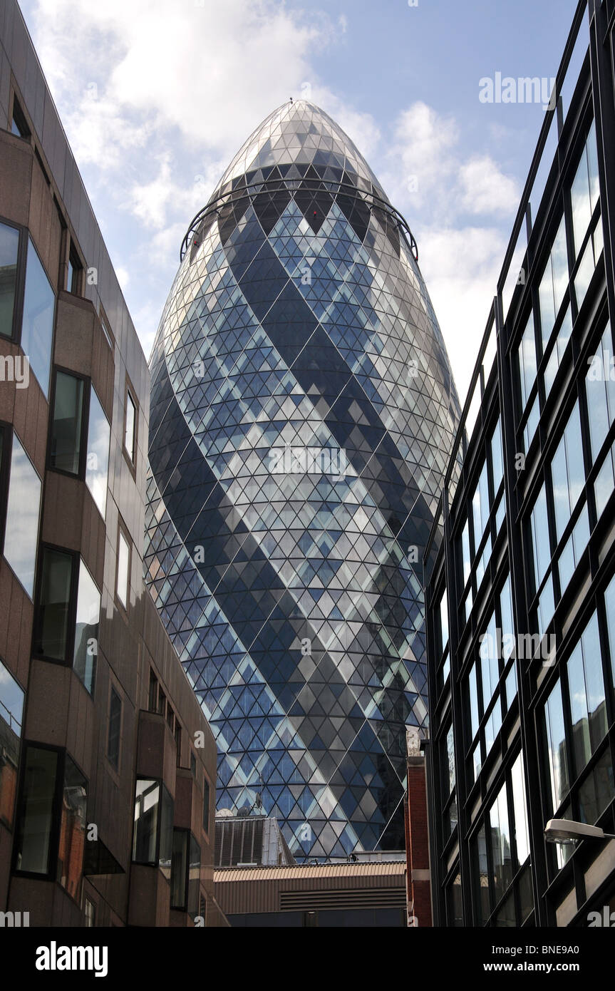 The Gherkin Building, Bishopsgate, City of London, Greater London ...