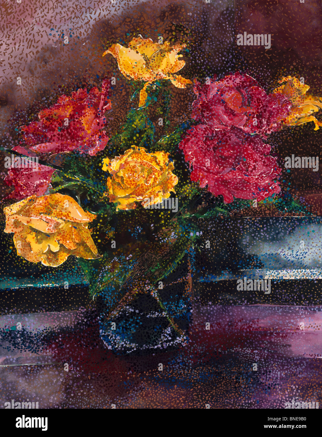 Doted vase roses john bunker hi-res stock photography and images - Alamy