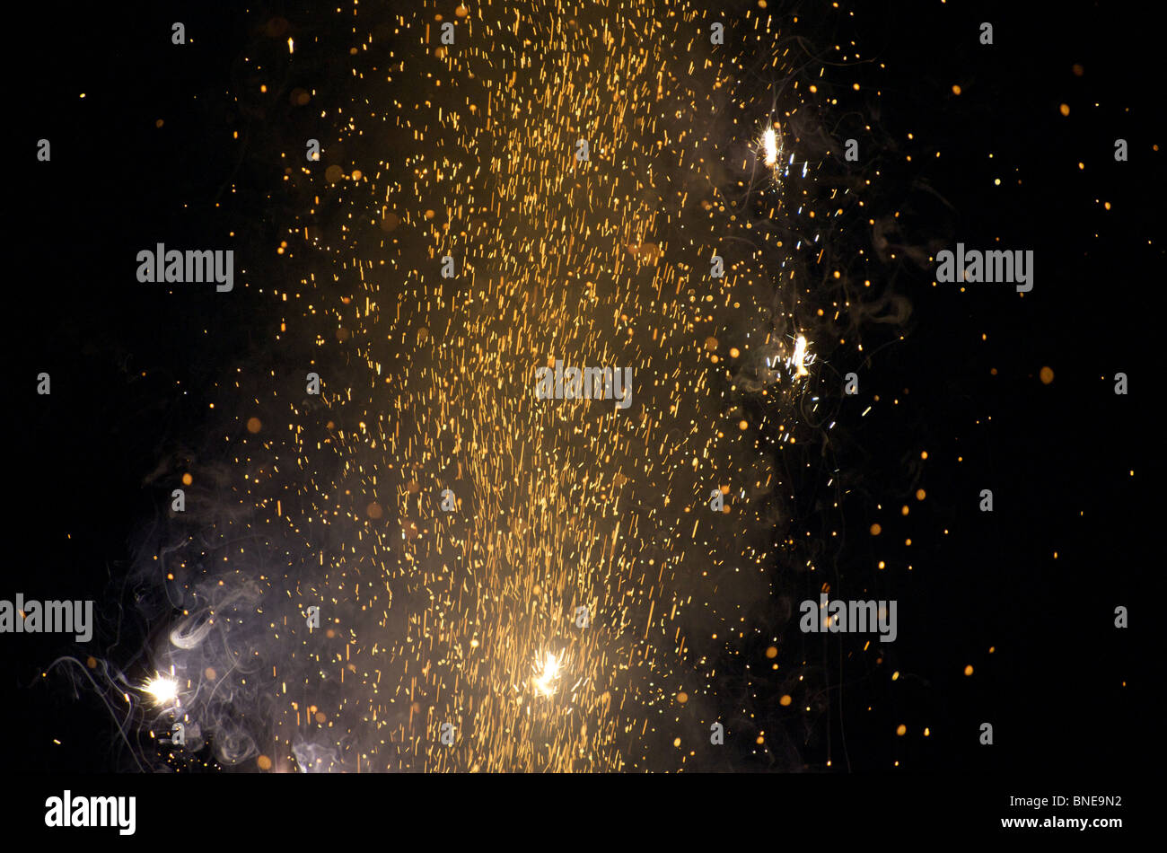 fireworks that look like an explosion of fire Stock Photo - Alamy