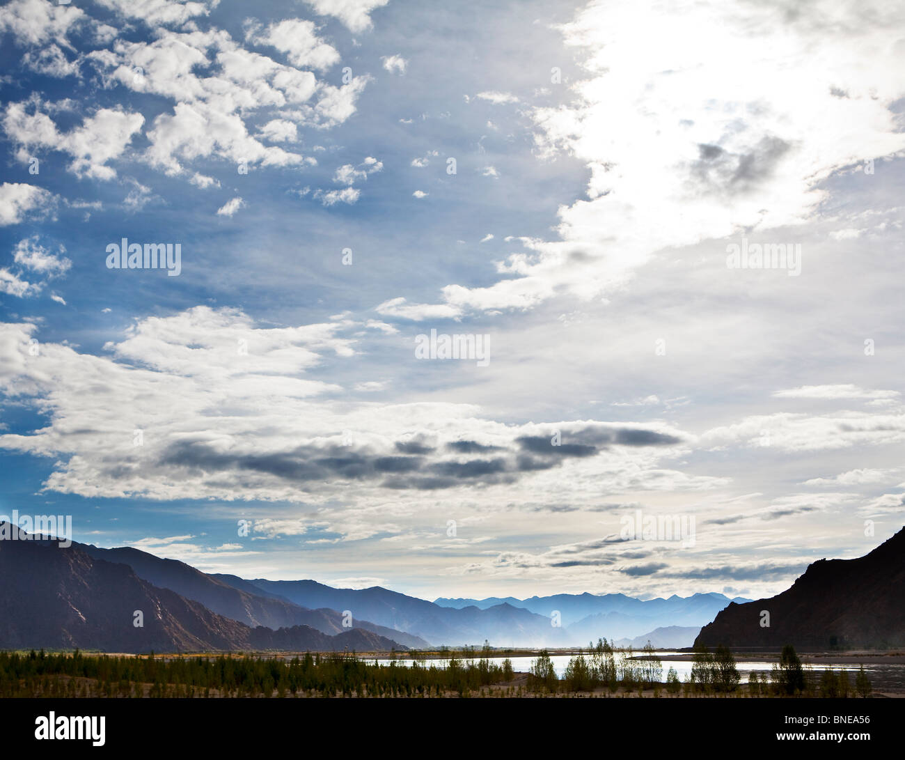 River in a valley, Lhasa Valley, Lhasa, Tibet Stock Photo - Alamy