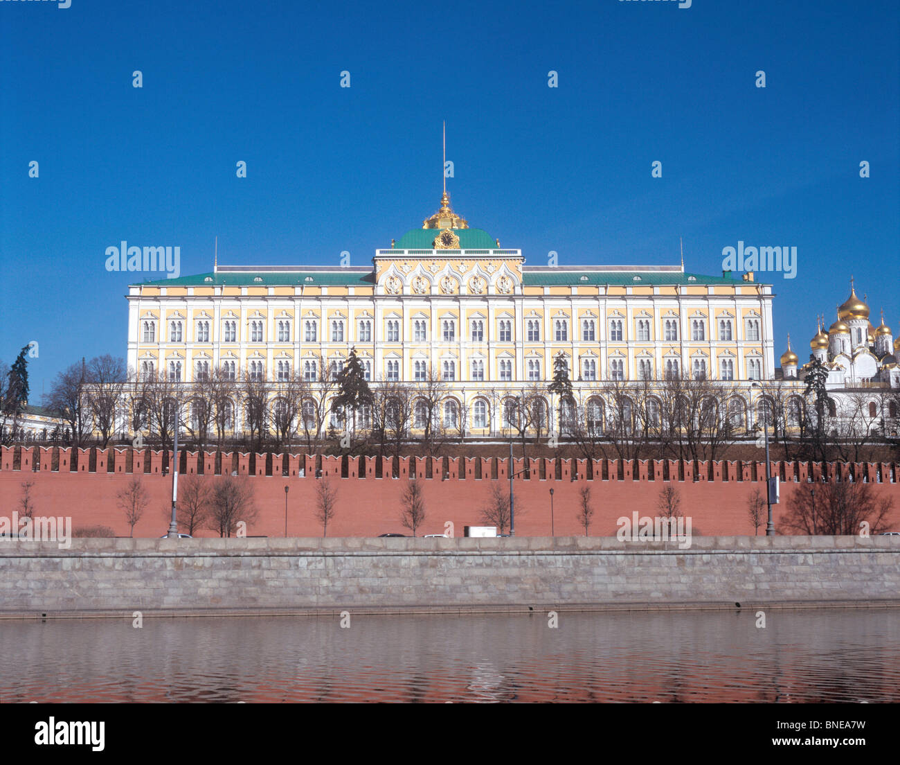 Facade of a palace, Winter Palace, Kremlin, Moscow, Russia Stock Photo ...