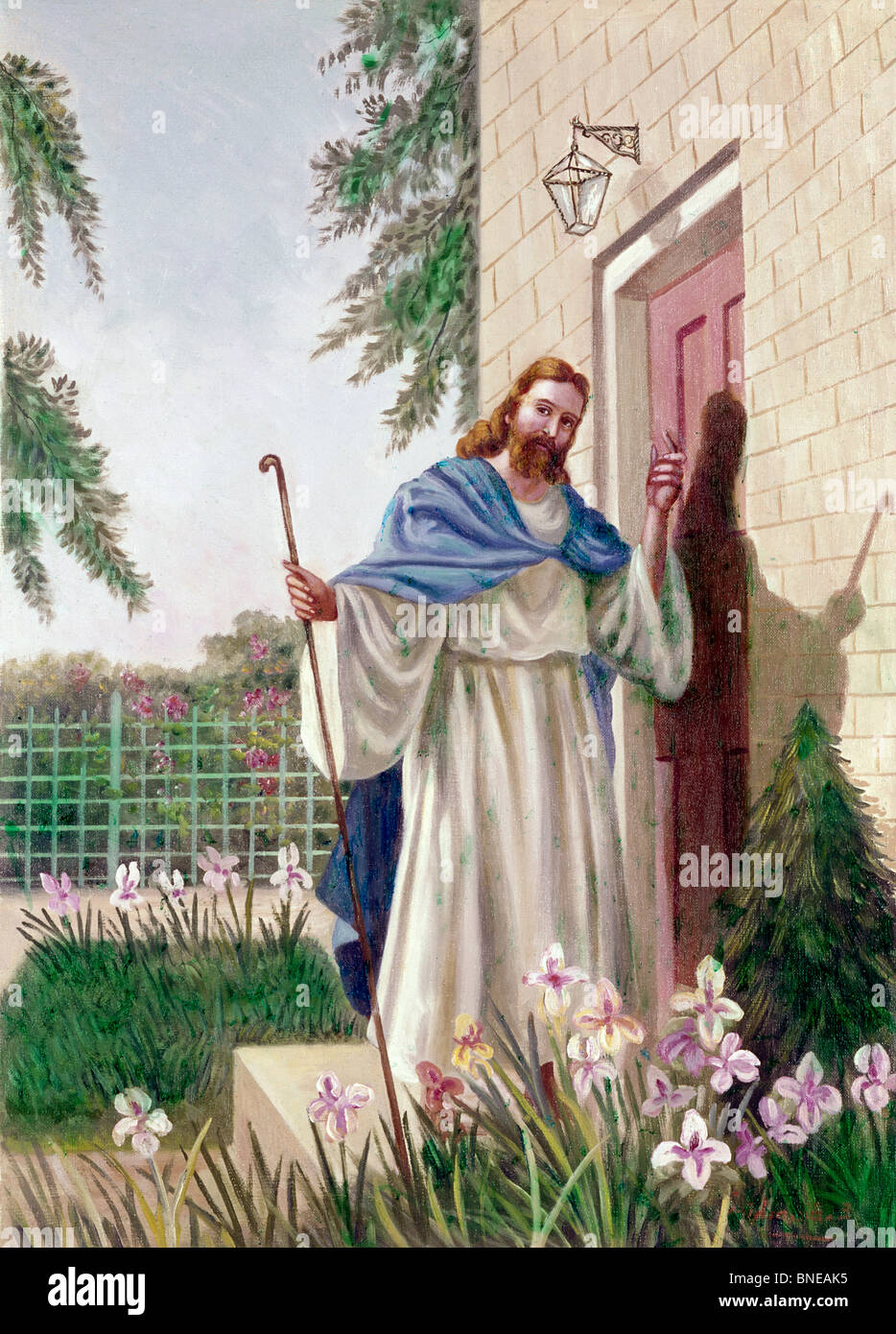Jesus knocking at the door painting hi-res stock photography and images ...