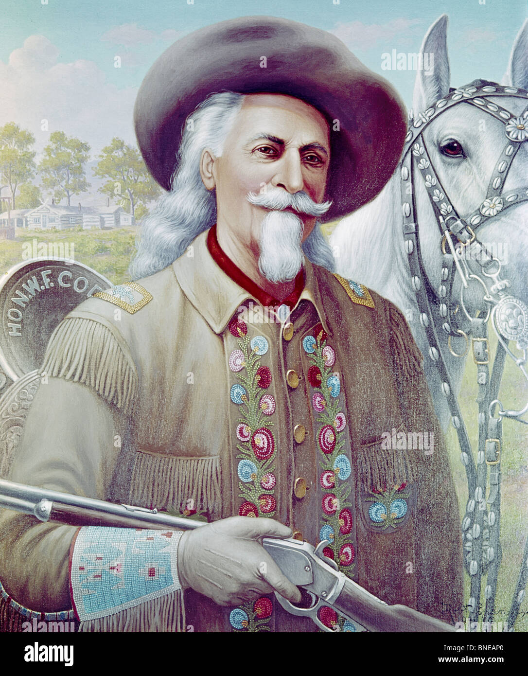 Painting of buffalo bill hi-res stock photography and images - Alamy