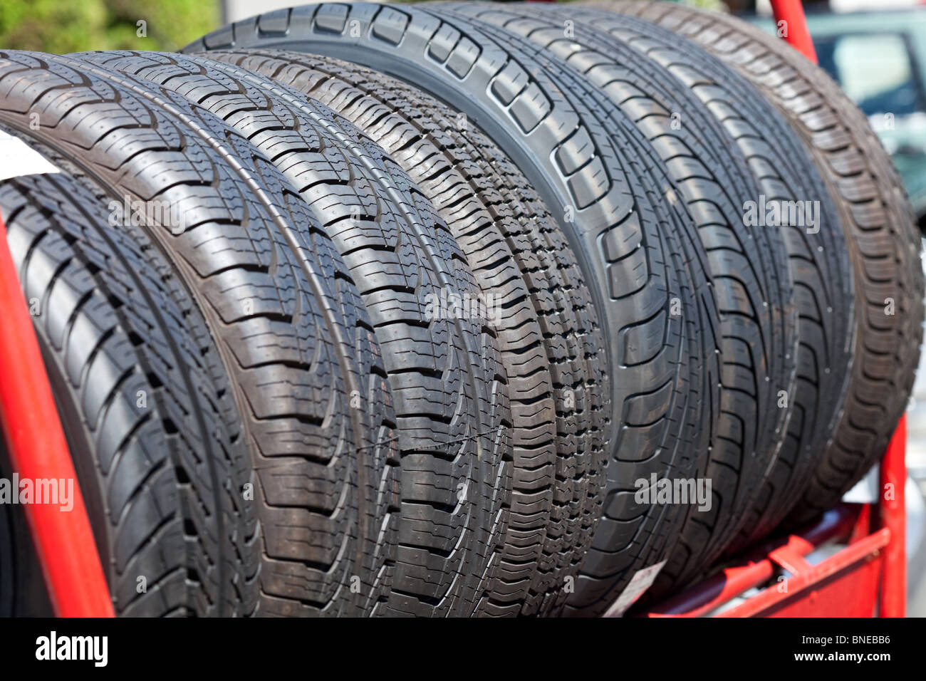 Black car Tire close up shot Stock Photo - Alamy