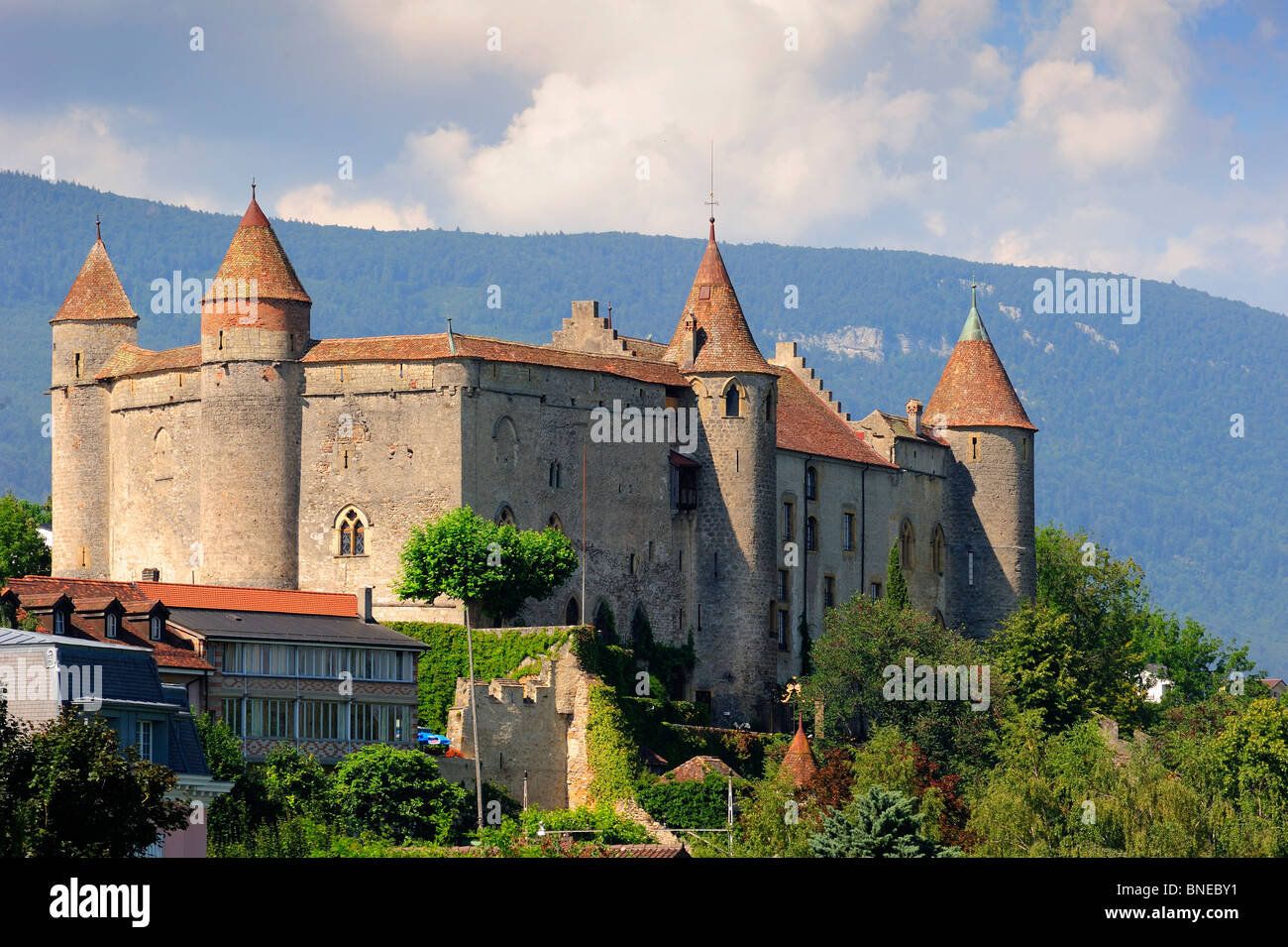 Switzerland vaud grandson castle history hi-res stock photography and ...