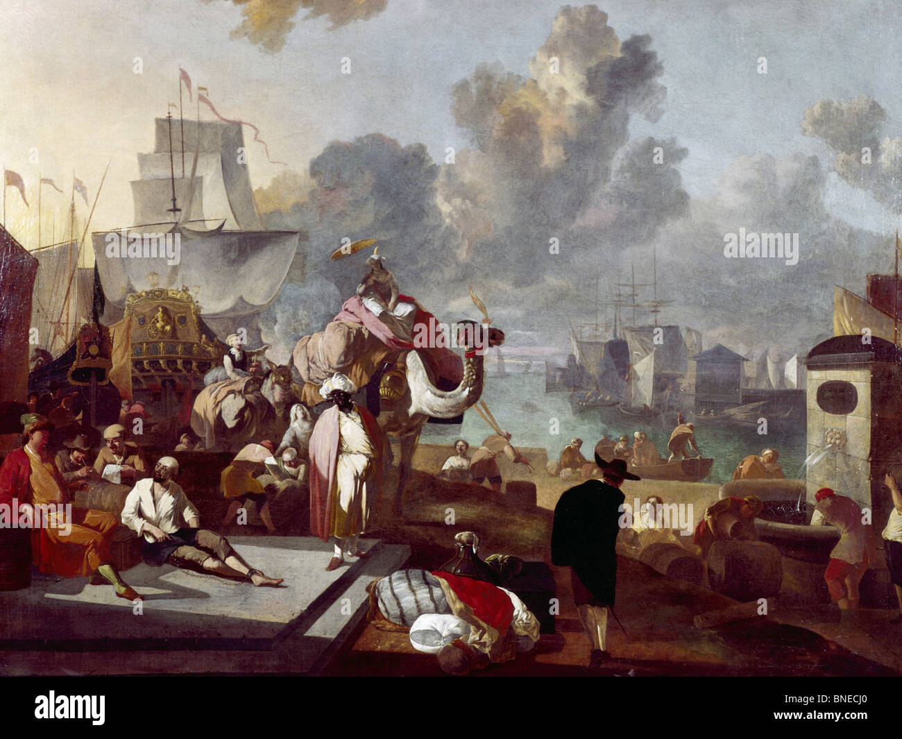 Port Scene by Jan Griffier, (Circa 1645-1718 Stock Photo - Alamy