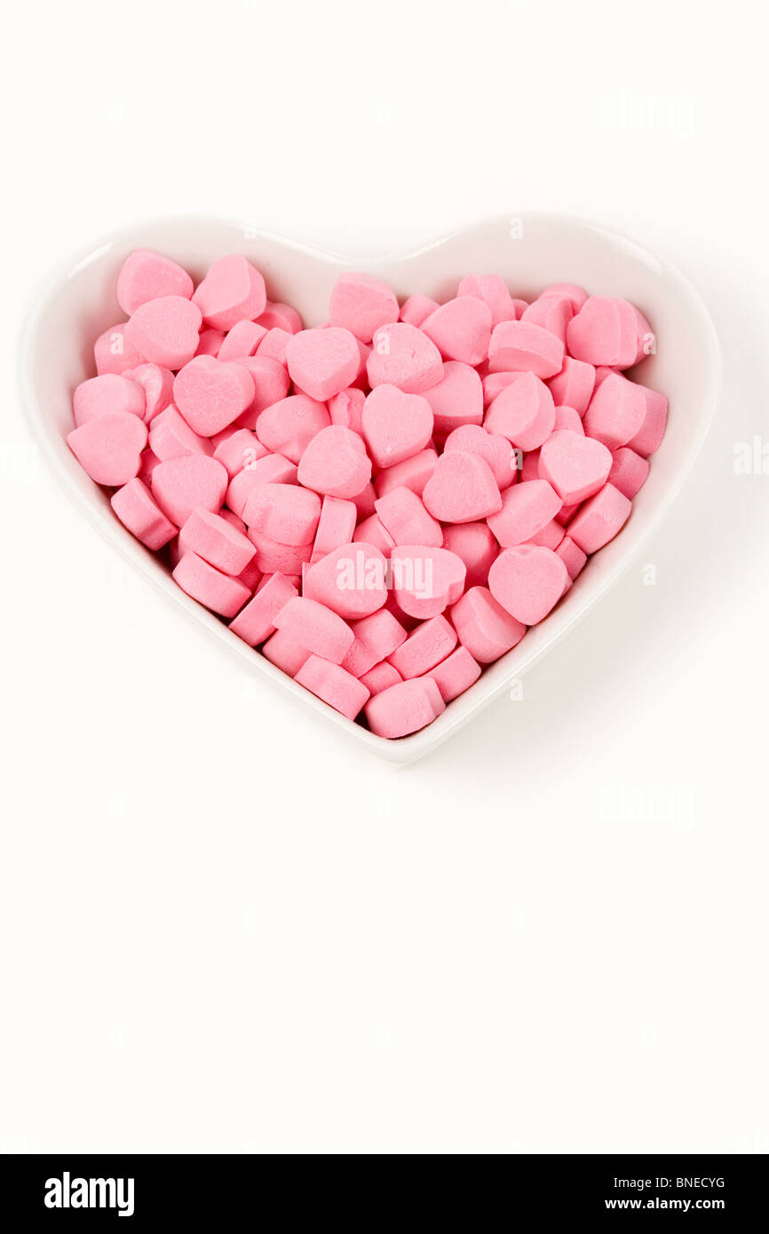 Pink Heart Shape Candy close up Stock Photo - Alamy