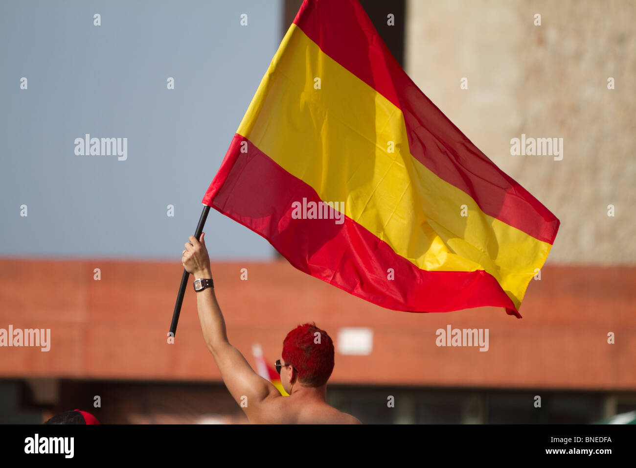 Man a spanish flag hi-res stock photography and images - Alamy