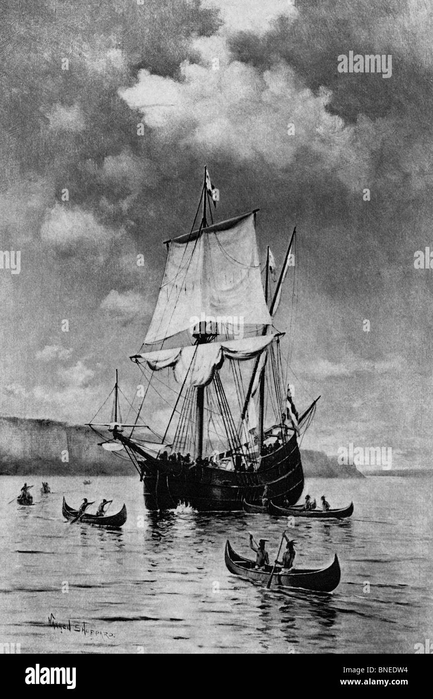 Painting of discovery Black and White Stock Photos & Images - Alamy