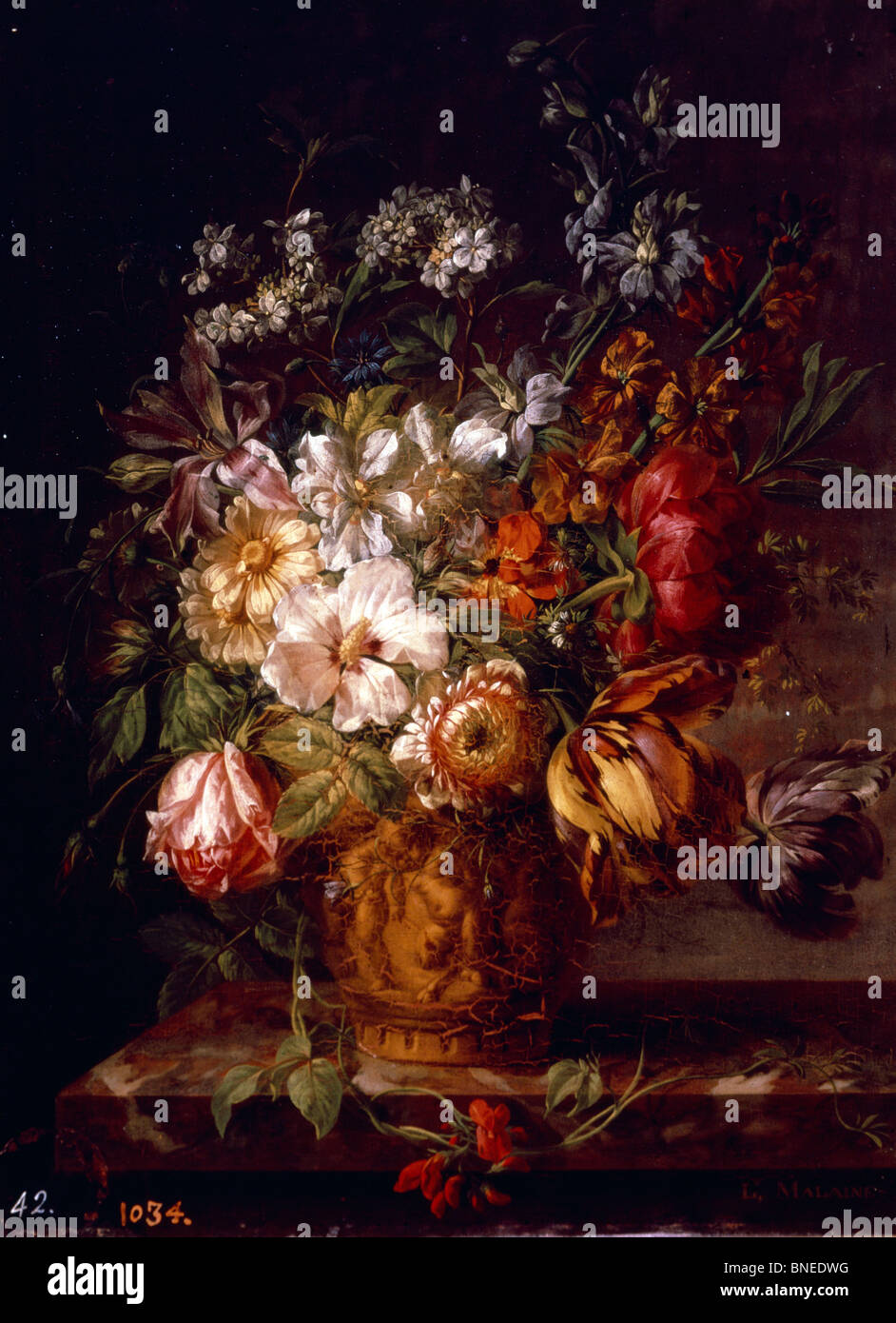 The Flower Vase, Malaine by Joseph Laurent, (1745-1809 Stock Photo - Alamy