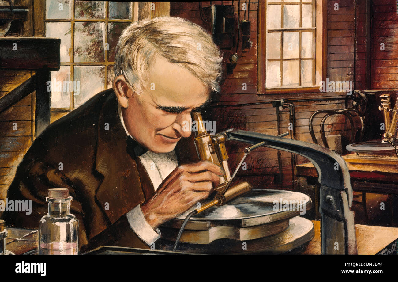 Thomas alva edison painting hi-res stock photography and images - Alamy