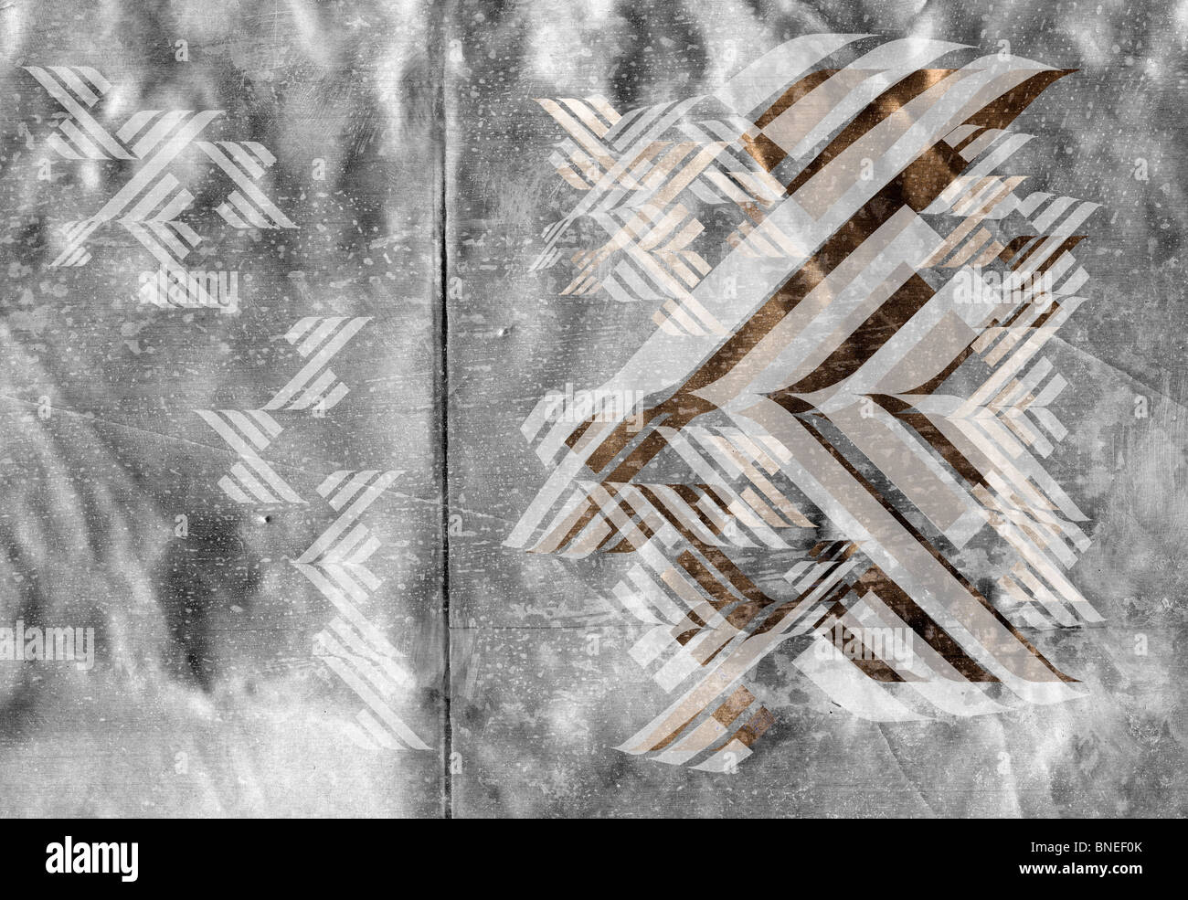 Metallic geometric shapes made to wrap by aligning the seam to the fold ...