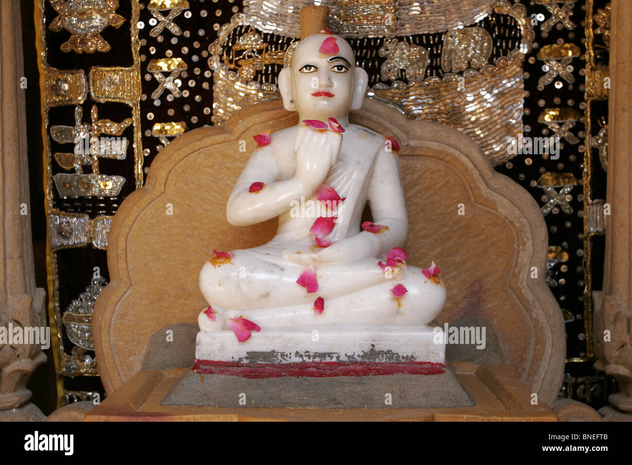 Shrine of tirthankara inside a Jain Temple in Jaisalmer, Rajasthan ...