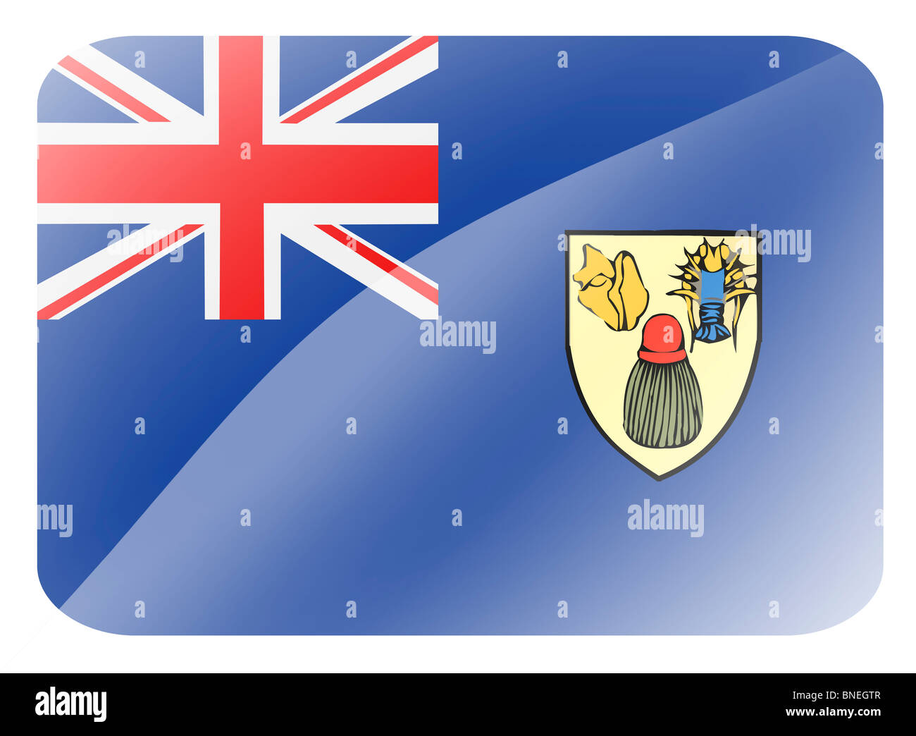 Turks & Caicos Islands flag Stock Photo - Alamy